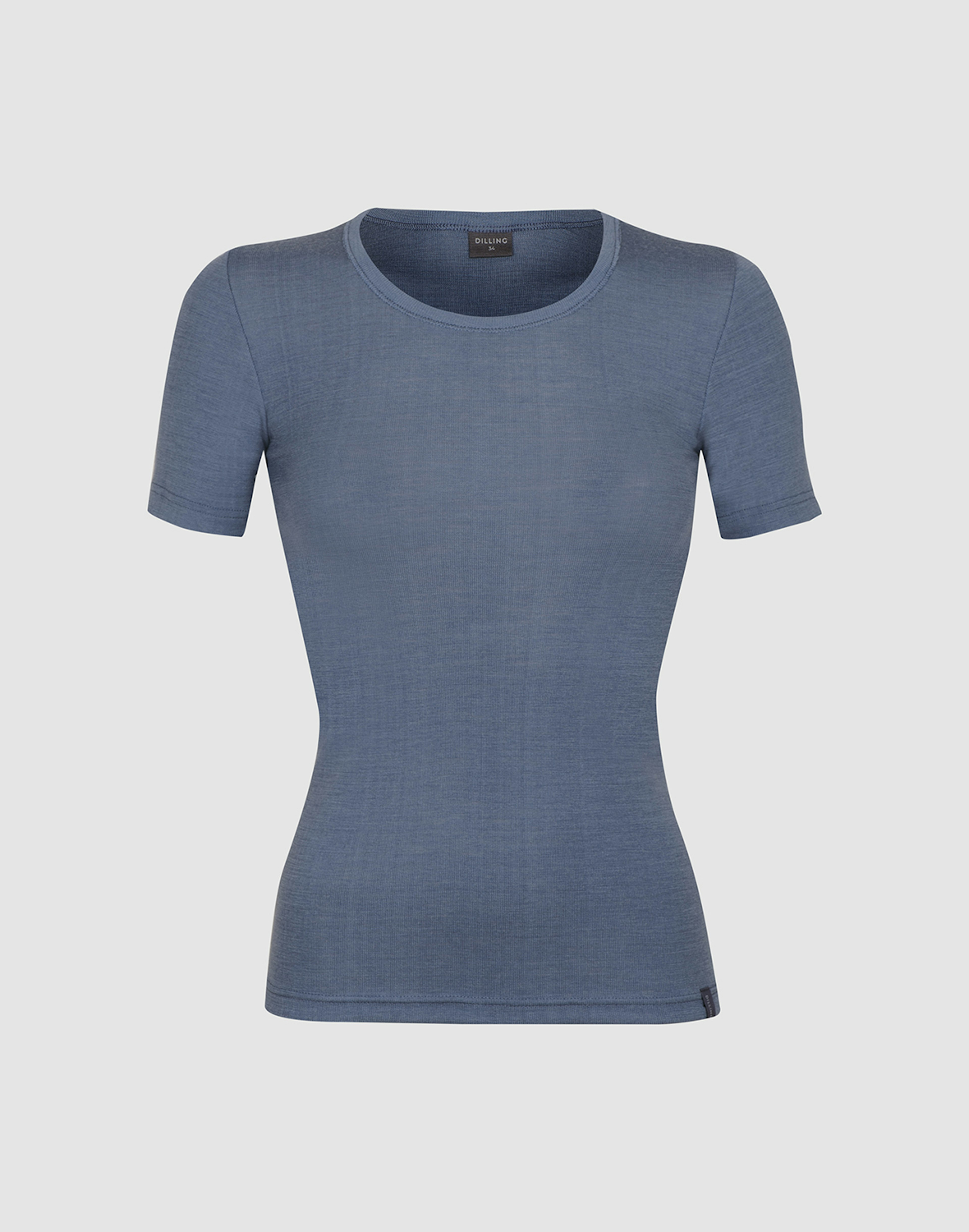 Women's merino wool t-shirt in Thunder blue - $60.99 - Dilling