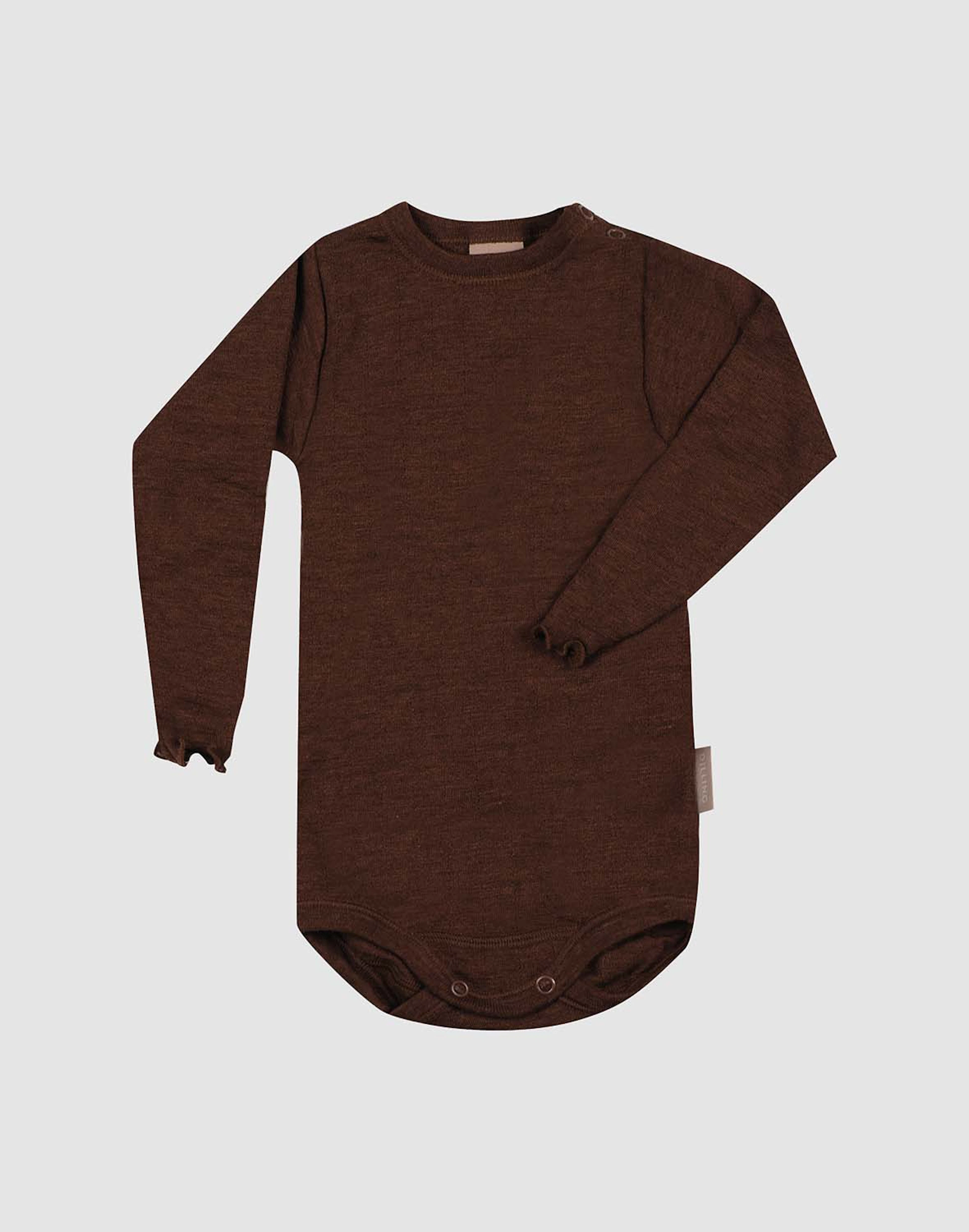 Baby merino wool/silk pointelle long sleeve bodysuit - €31.99