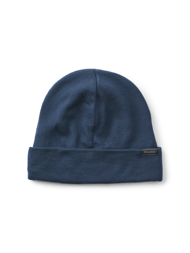 Children's merino wool terry hat in Navy blue - €21.99 - Dilling