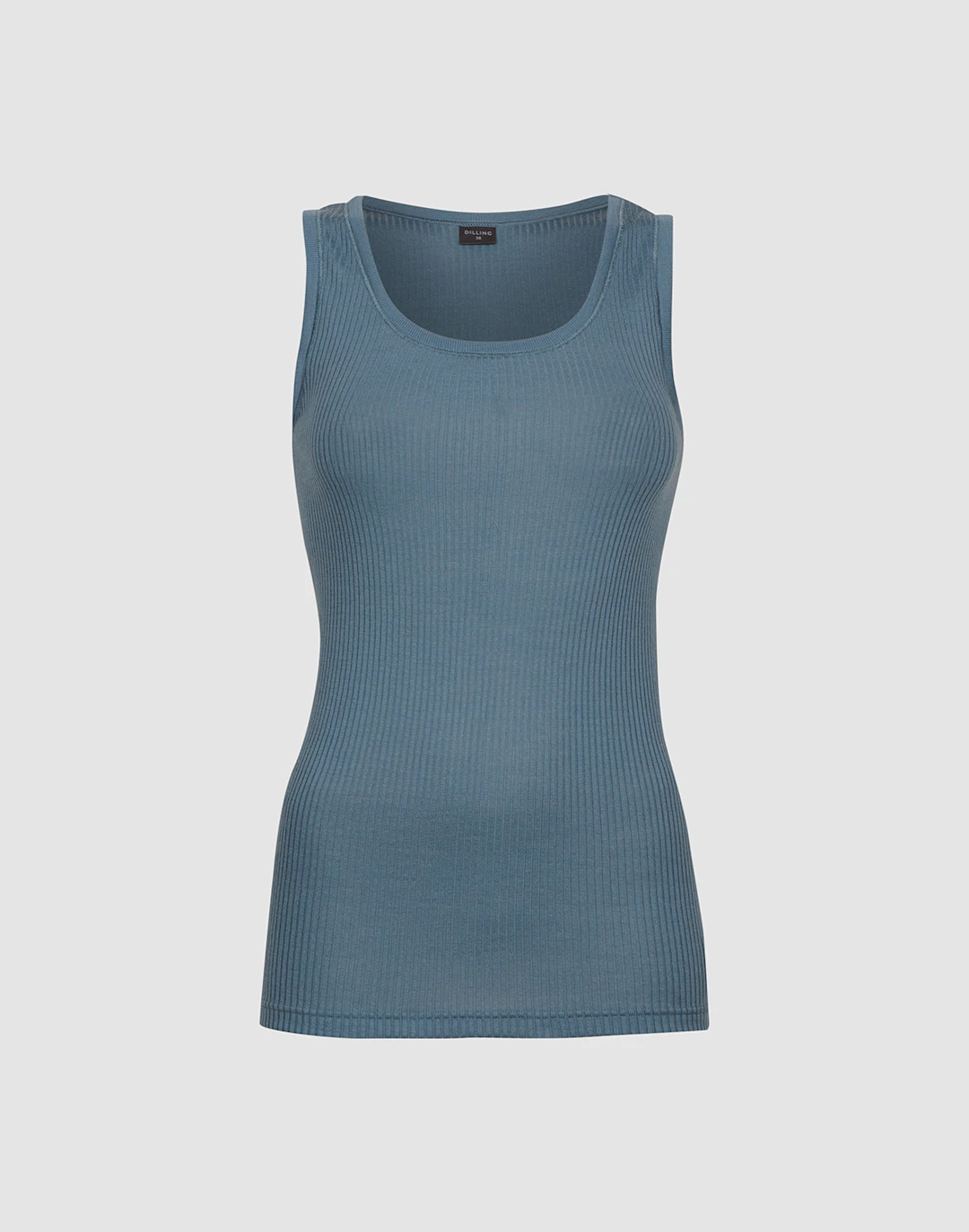 Women's merino wool tank top in Blue wild rye - £29.99 - Dilling