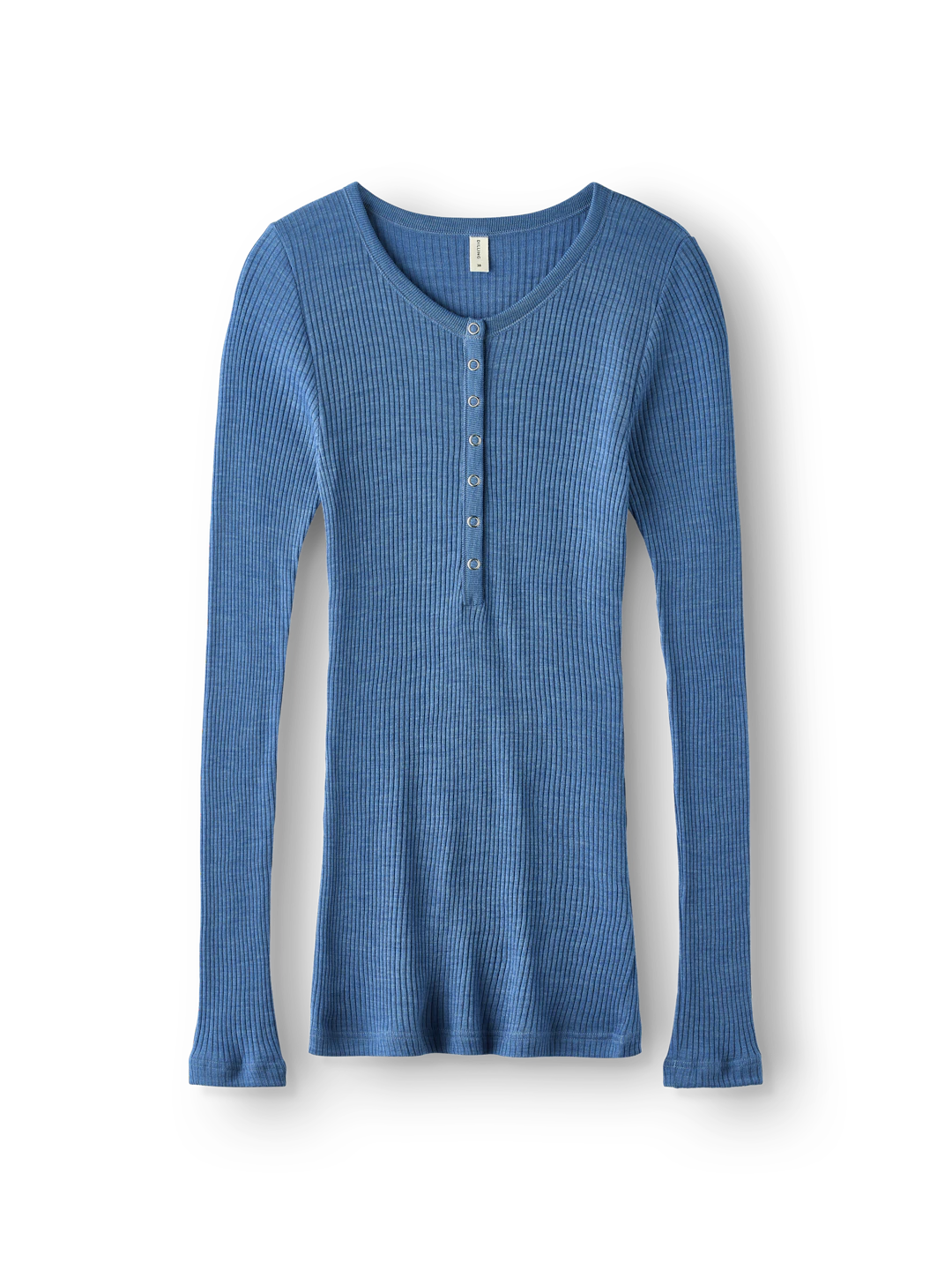 Women's merino wool long sleeve top with buttons - Free shipping