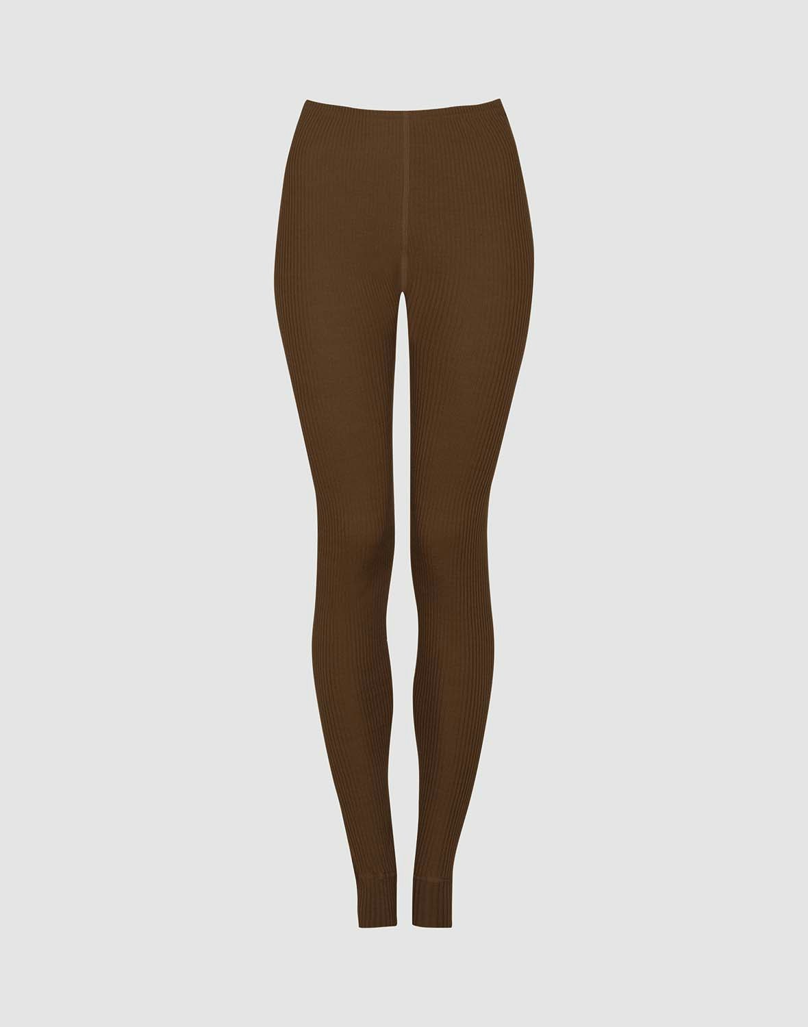 Womens Merino Wool Leggings Hazelnut Dilling