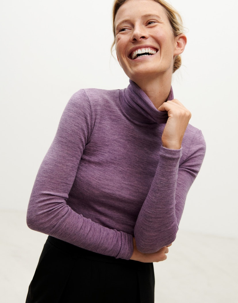 Women's merino wool roll neck top - £45.99 - Dilling