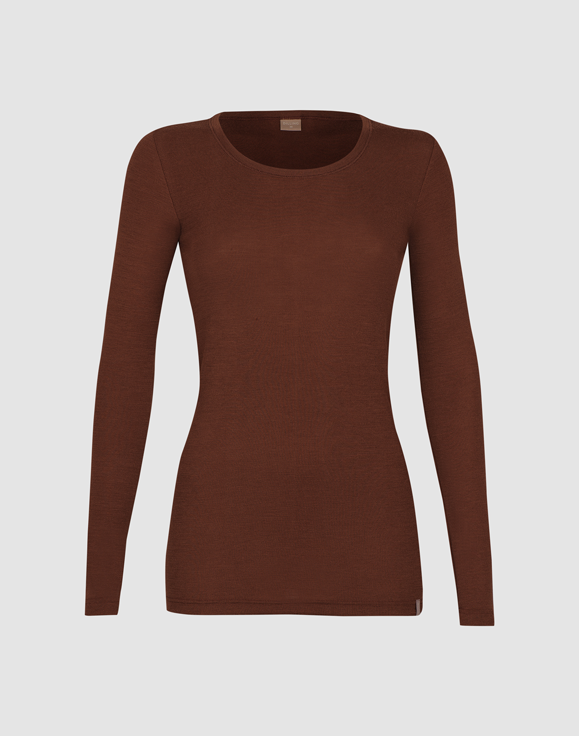 Shirt van merinowol voor dames - Cortenstaal - Dilling