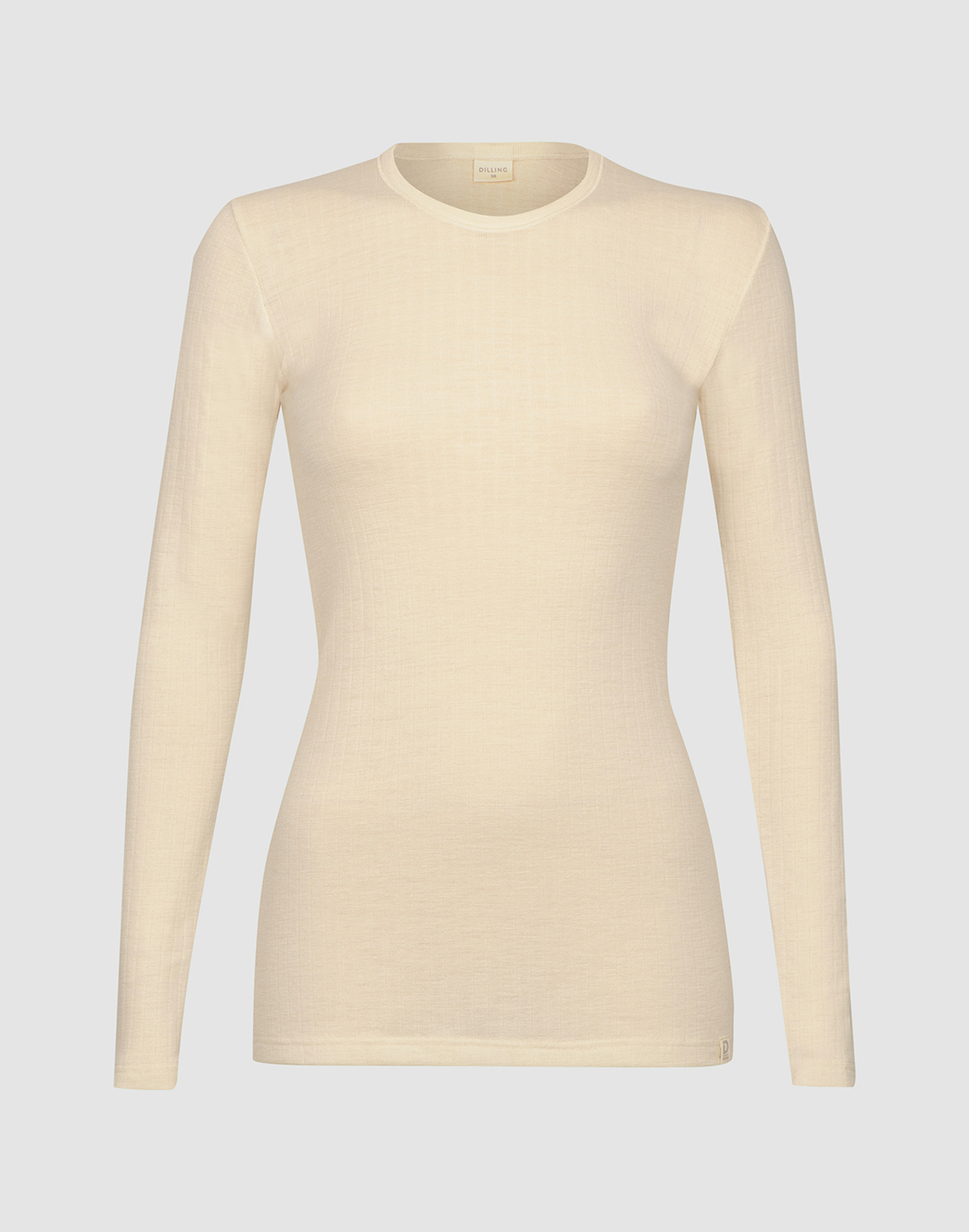 Women's merino wool long sleeve top in Eggnog - £39.99 - Dilling