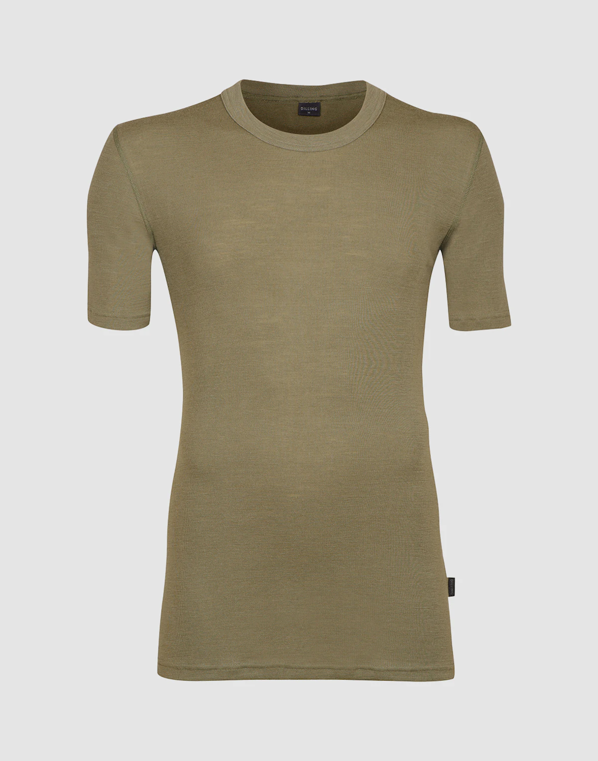 T-shirt i merinould til mænd i Sølv salvie - 349.99 kr - Dilling