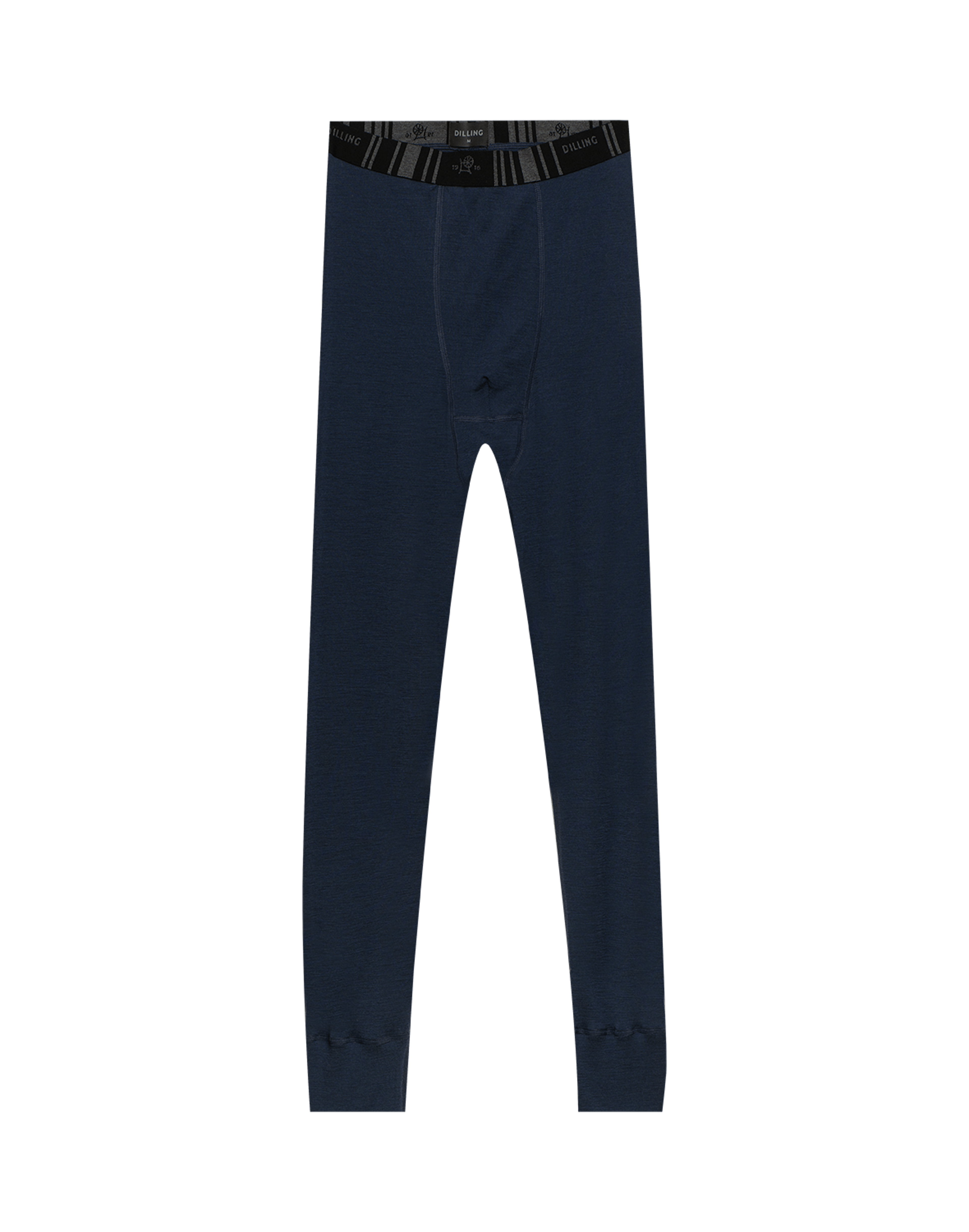 Men s merino wool long johns without fly Navy blue Dilling