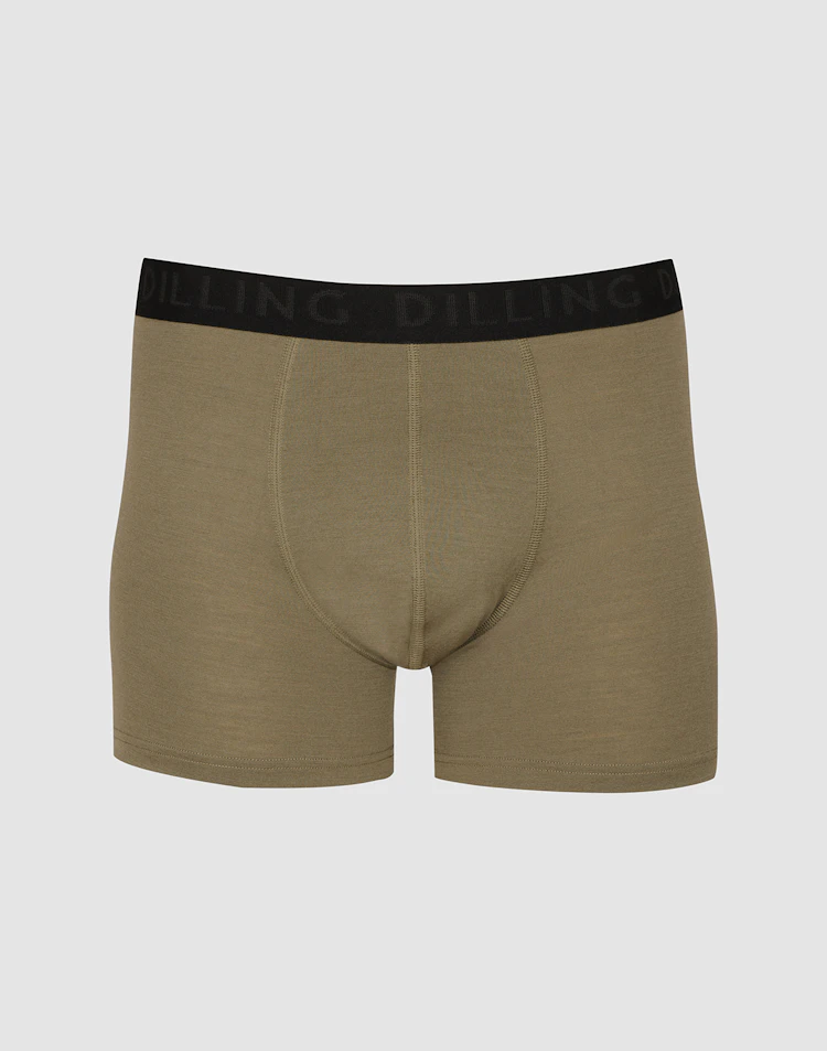 Men's merino wool boxer shorts in Moss - $46.99 - Dilling