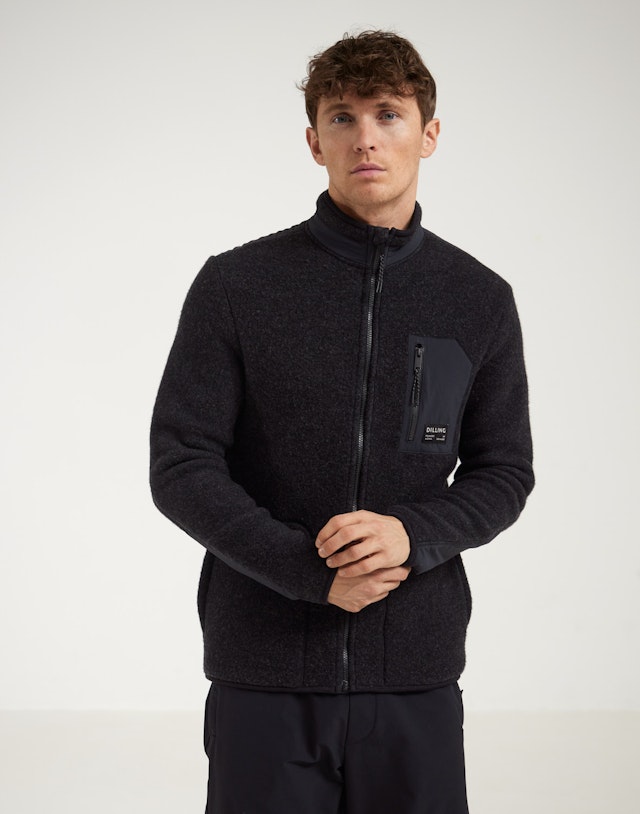 Men’s merino wool fleece jacket - Free shipping - Dilling