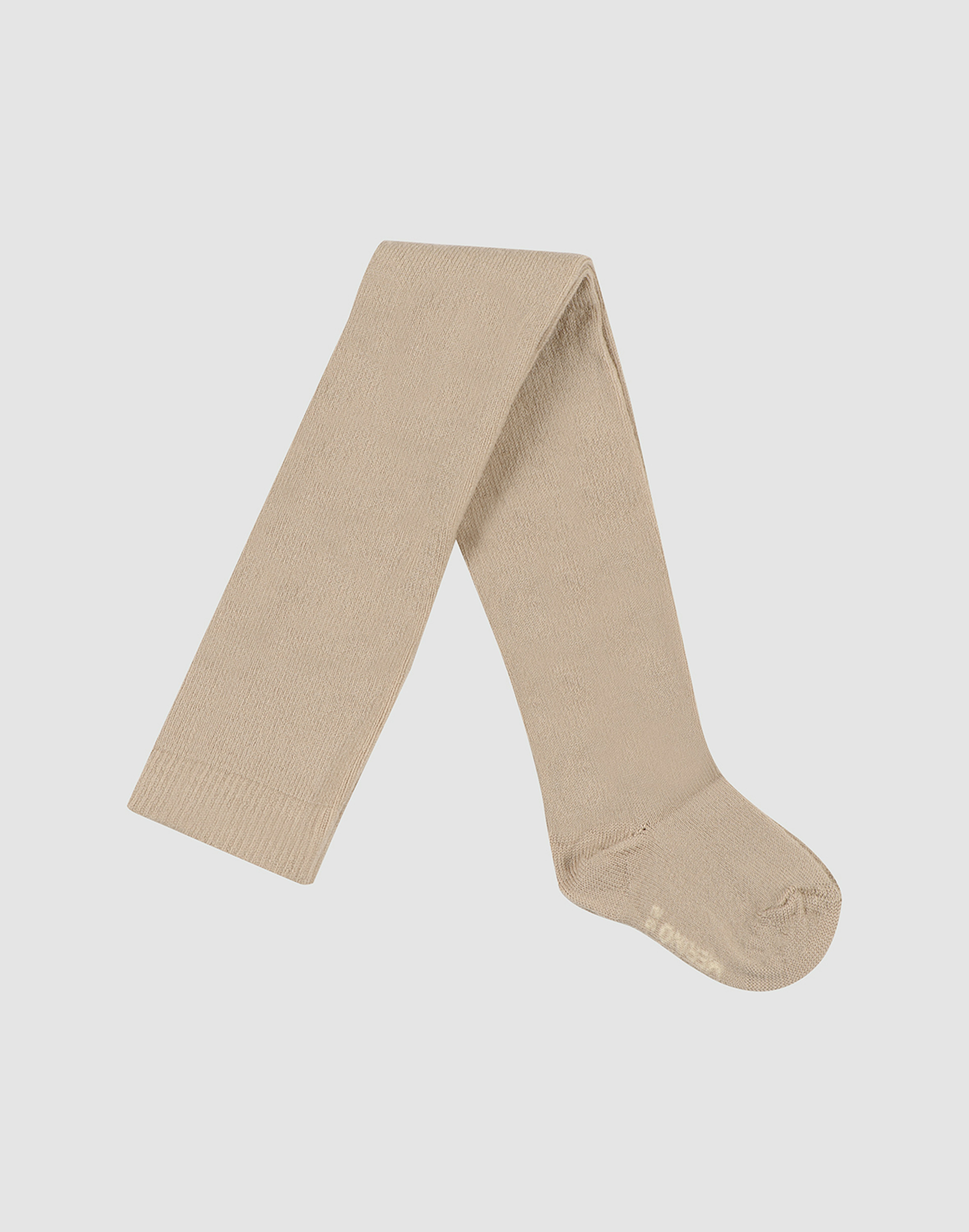 Baby merino wool tights - Beige melange